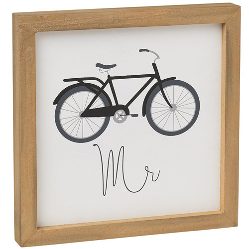 Mr and Mrs Bike Box Sign Set