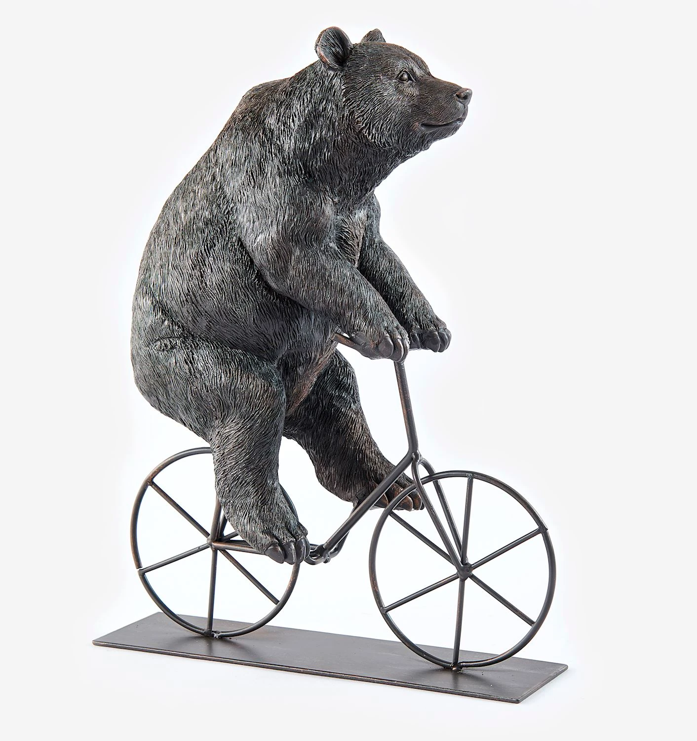 Bear on Bicycle Figurine - Bicycle Gifts