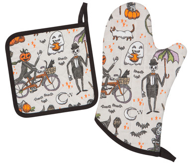 Halloween Spooky Bicycle Oven Mitt Set - Bicycle Gifts