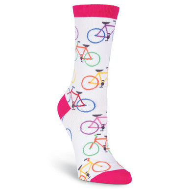 Multi Bright Bikes Womens Sock - Bicycle Gifts