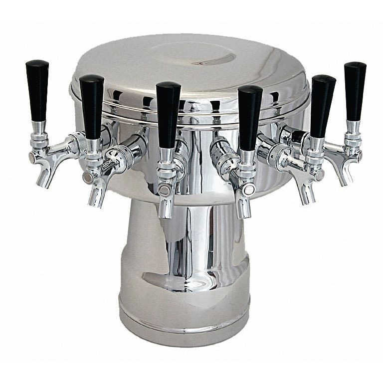 Mushroom Draft Beer Tower - Air Cooled - 4 to 6 Faucets - Kegworks