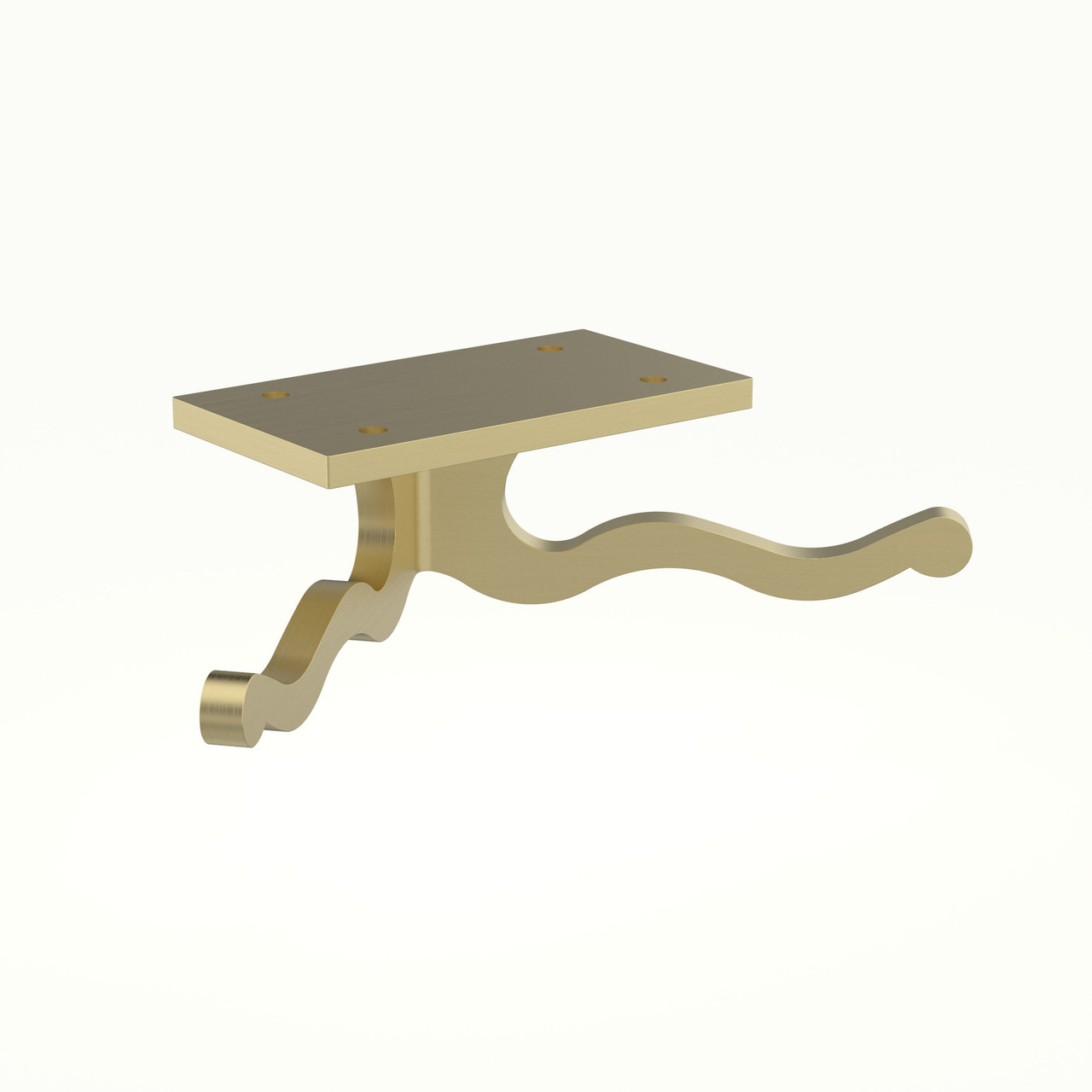 Double Undermount Purse & Coat Hook - Brushed Brass