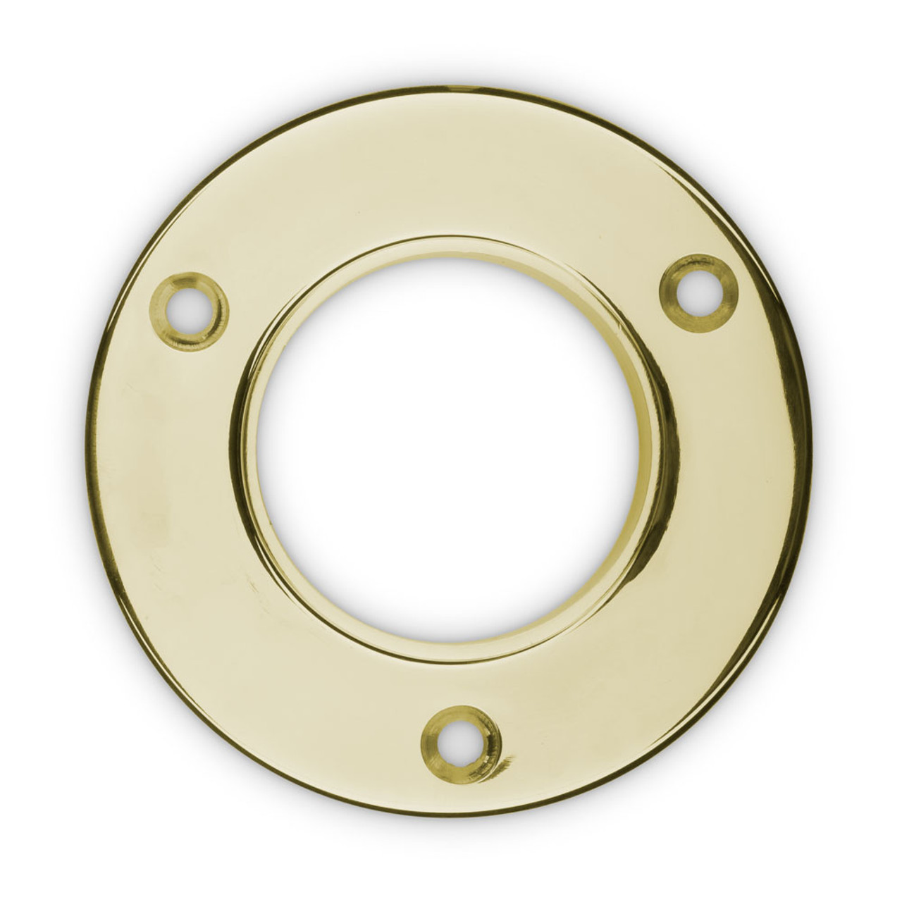 4" Wall Flange - Shelving - Polished Brass - 2" OD