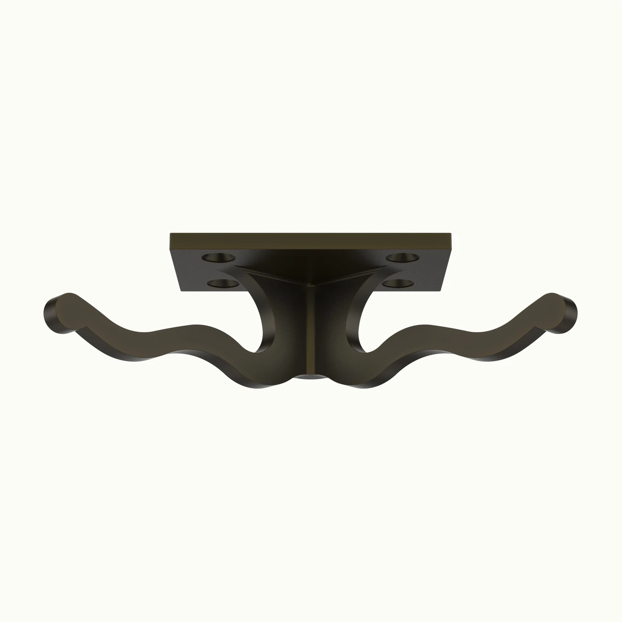 Double Undermount Purse & Coat Hook - Antique Brass