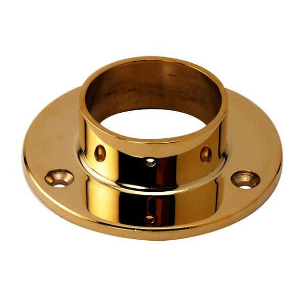 3" Wall Flange - Polished Brass - 1.5" OD