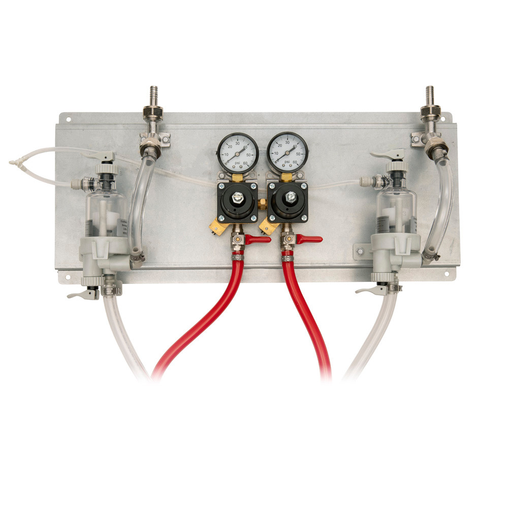2 Product Deluxe Regulator Panel with Plastic FOB and Hoses