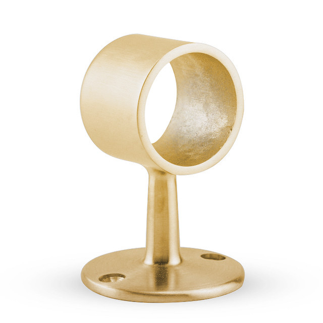 Flush Center Post - Brushed Brass - 1.5" OD