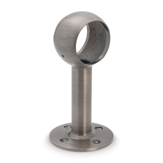 Rounded Center Post Bracket - Polished Brass - 2" OD