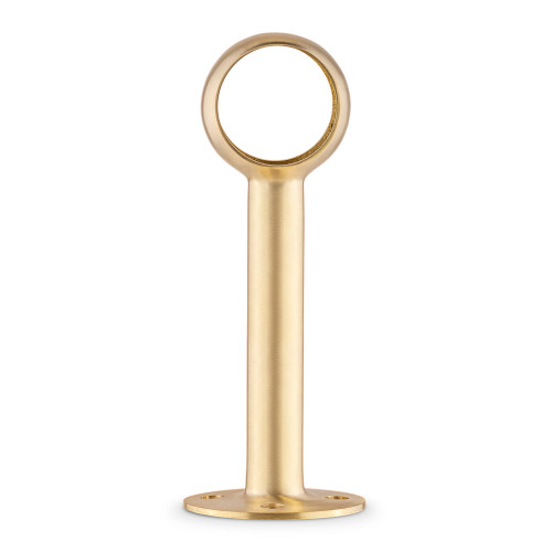 Tall Rounded Center Post Bracket - Brushed Brass - 2" OD