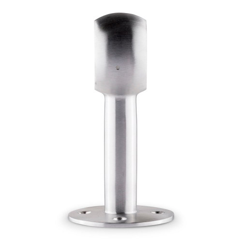 Rounded Center Post Bracket - Brushed (Satin) Stainless Steel - 2" OD