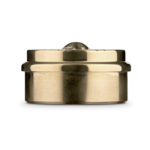 Flush Decorative End Cap - Polished Brass - 2" OD