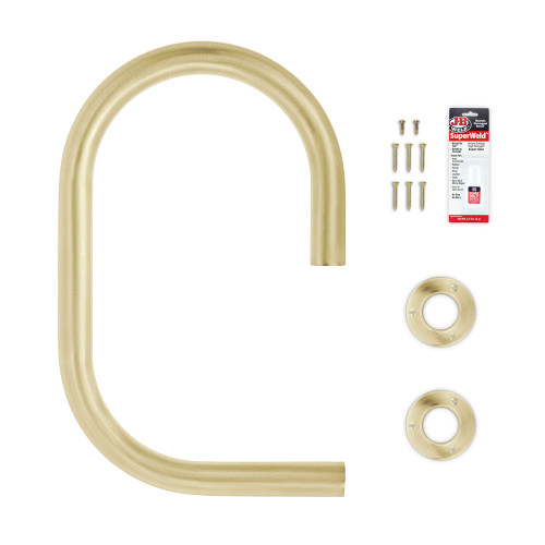 Kegworks Classic Service Bar Rail - Brushed Brass - 2" OD