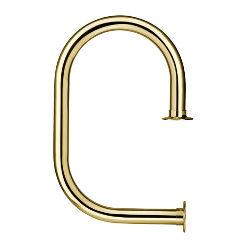 Kegworks Classic Service Bar Rail - Polished Brass - 2" OD