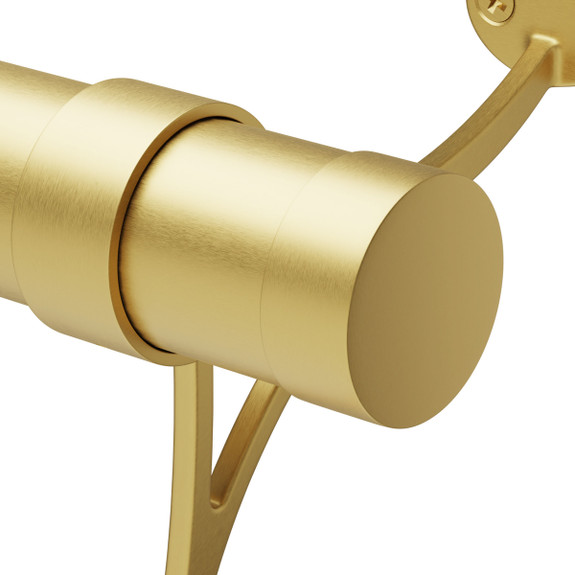 External Flat End Cap Brushed Brass 2 Od
