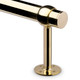 Tall Rounded Center Post Bracket - Polished Brass - 2" OD