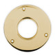5" Heavy Duty Floor / Ceiling Flange - Polished Brass - 2" OD