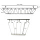 8 Channel Overhead Glass Rack - Chrome