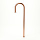 Floor Mounted Candy Cane Service Bar Rail - 2" OD - Sunset Copper