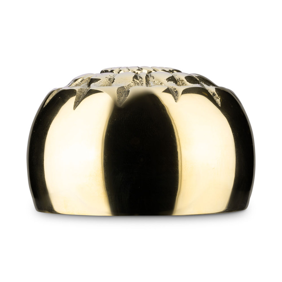 Decorative External End Cap - Polished Brass - 2" OD