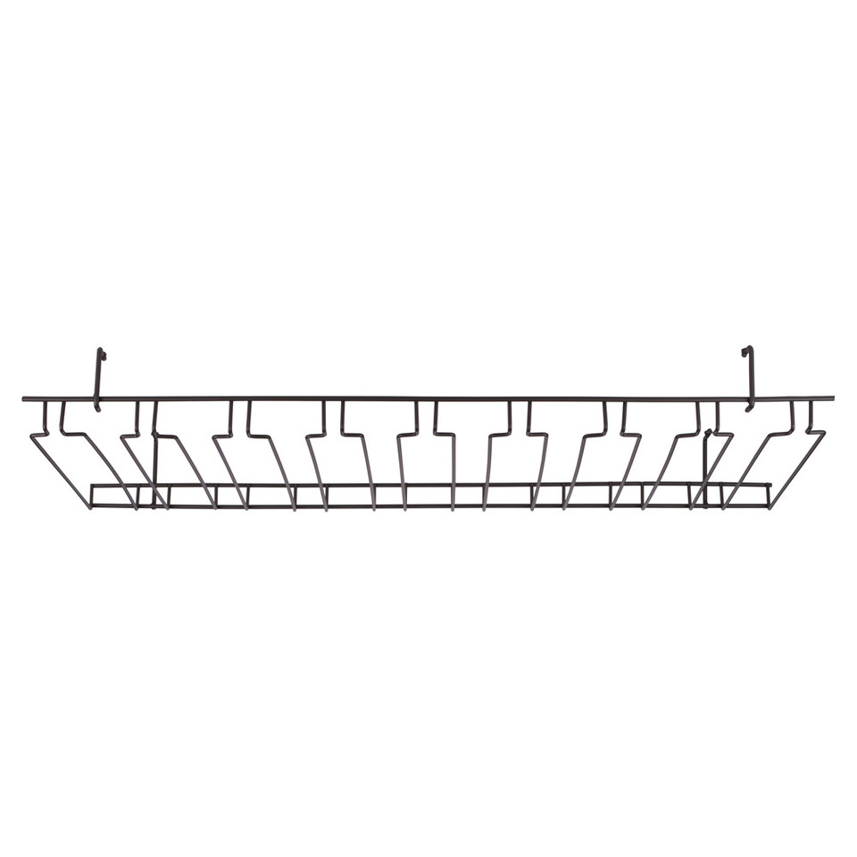 8 Channel Overhead Glass Rack - Chrome