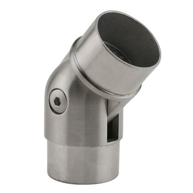Adjustable Flush Elbow Fitting - 1.5" OD - Brushed Stainless Steel