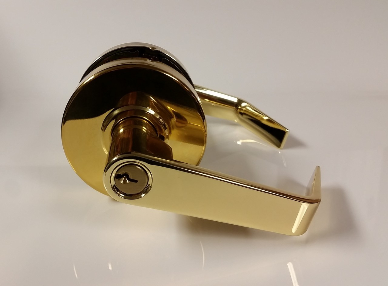 USCAN 960-271 Brass Grade 2 Entrance Fixed Cylindrical Leverset