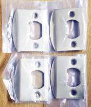 4-Pack Square Corner Strike Plate US3 Polished Brass