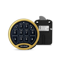 SecuRAM Electronic Safe Lock With Brass Keypad