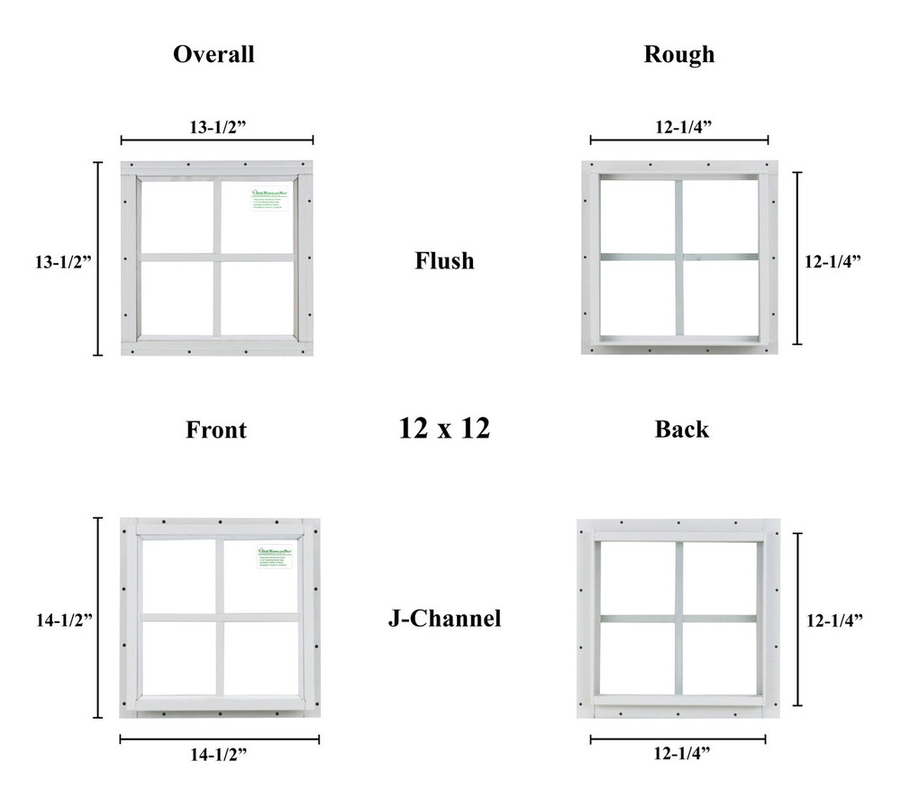 Square Window, 12 x 12 inch, DIY Projects, Shed Windows and More 848 ...