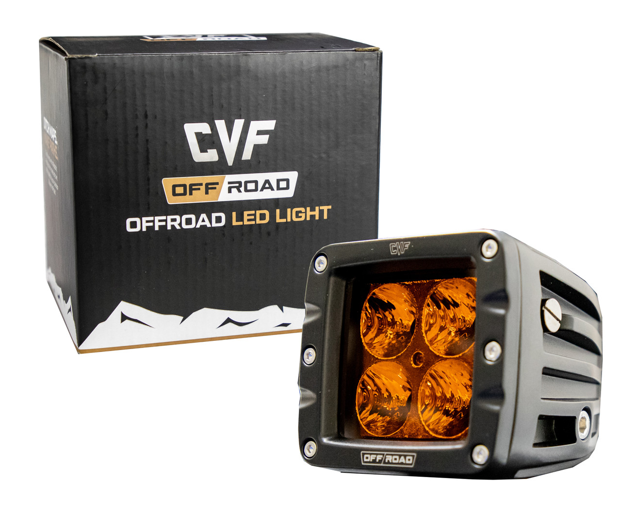 2" LED Pod Mount Amber Flood Light