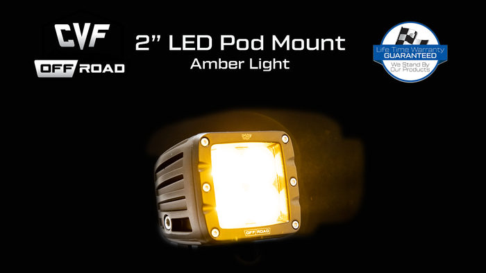 2" LED Pod Mount Amber Flood Light