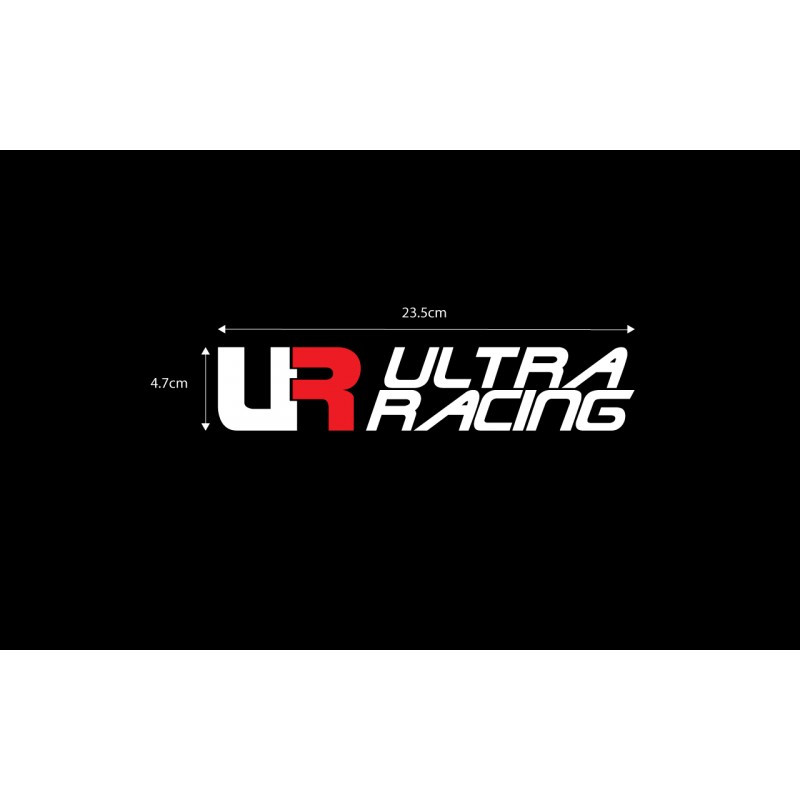 ULTRA RACING WHITE RED DECAL (WHITE/RED)
