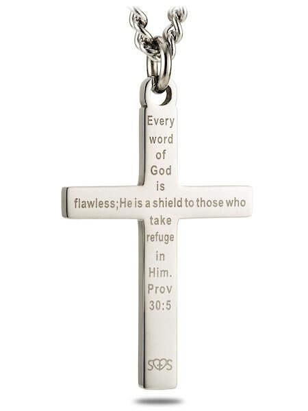 Men’s Cross Necklace | Scripture | Shields Of Strength