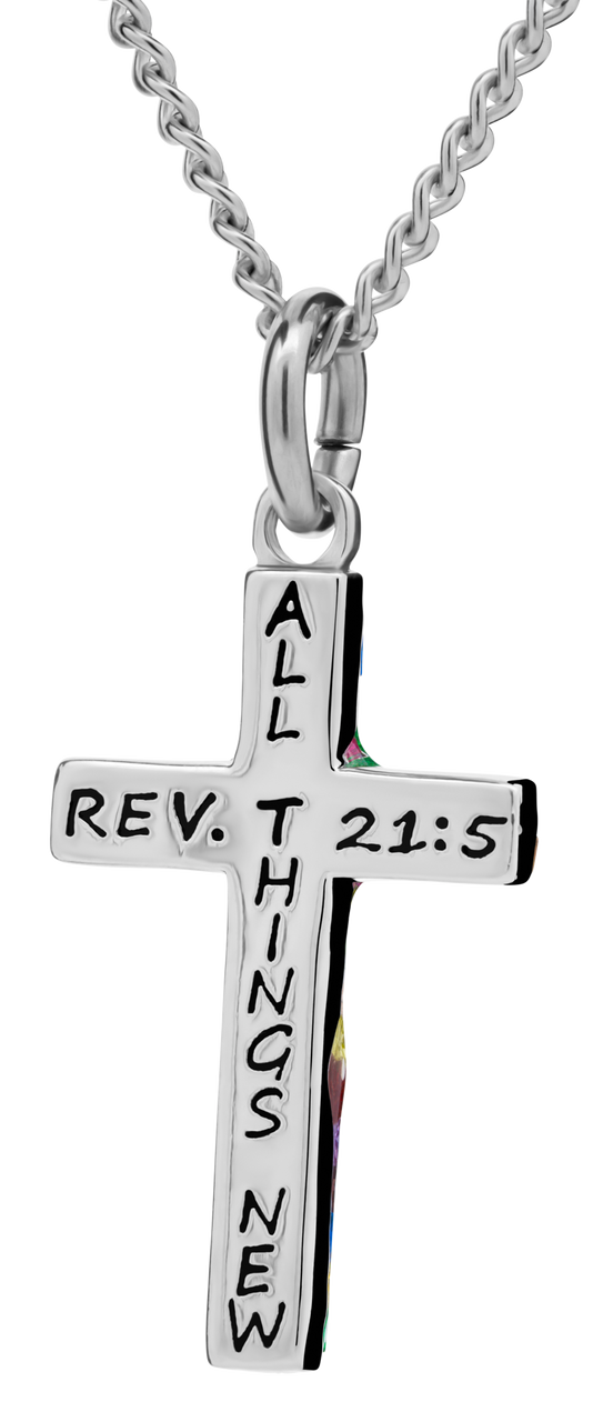Women's Cross Necklace | Swarovski Crystals - Rev 21:5