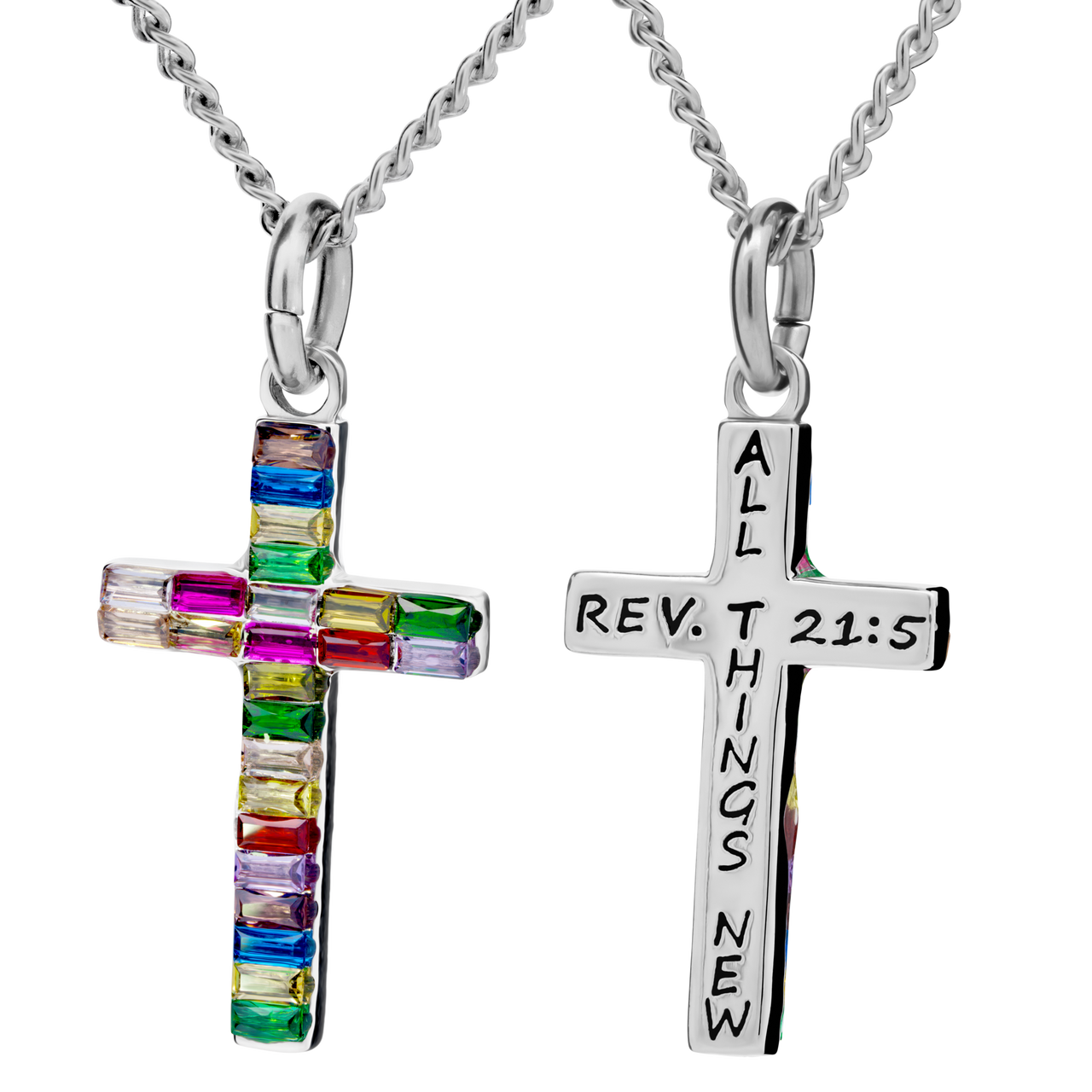 Women's Cross Necklace | Swarovski Crystals - Rev 21:5