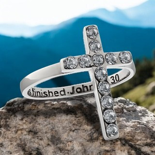 Small Men's Philippians 4:13 Cross Necklace | Strength Reminder