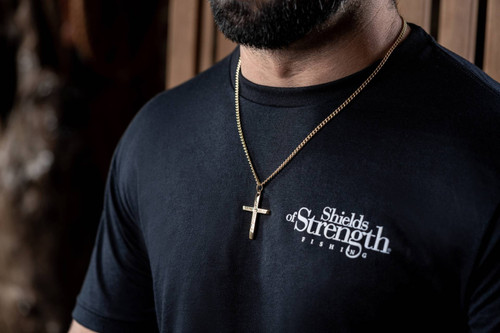 Men’s Cross Necklace | Scripture | Shields Of Strength