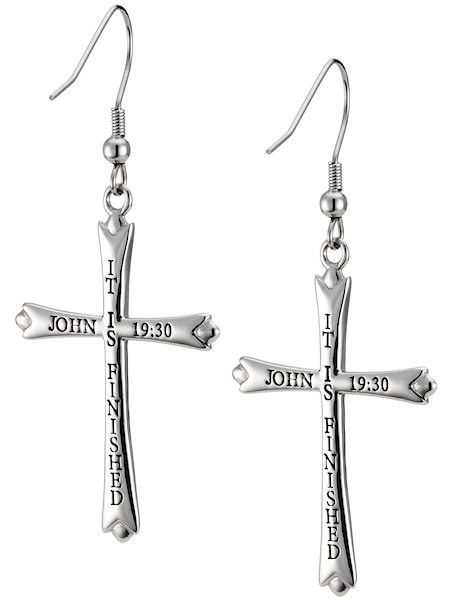 Cross earrings stainless steel store