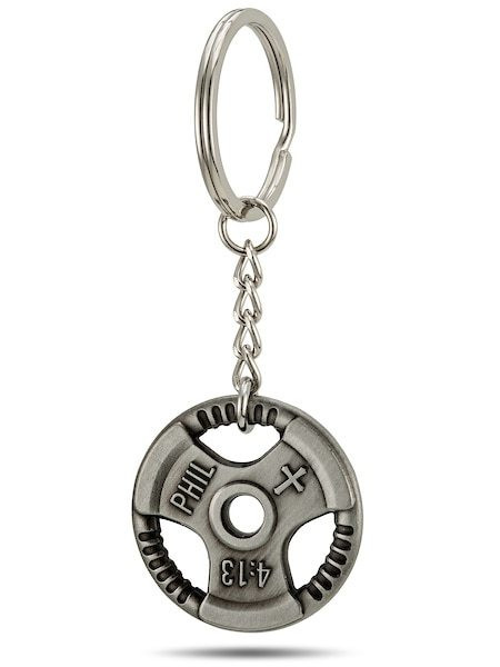 Antique Finish Grip Plate Key Chain - Phil 4:13