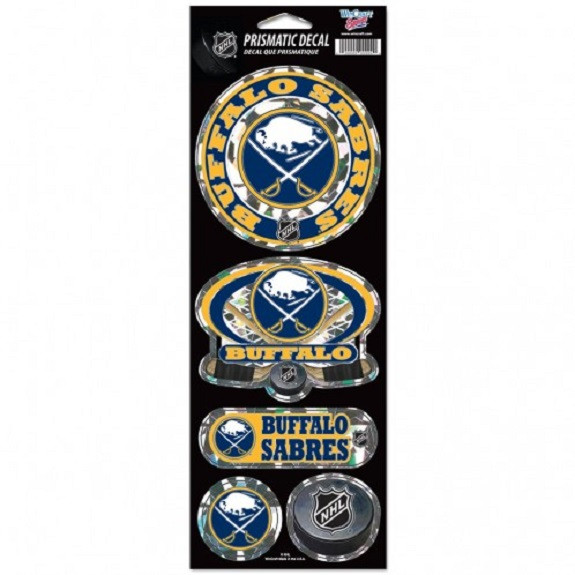 Buffalo Sabres NHL Hockey Prismatic Decal Sticker Set - Dragon Sports