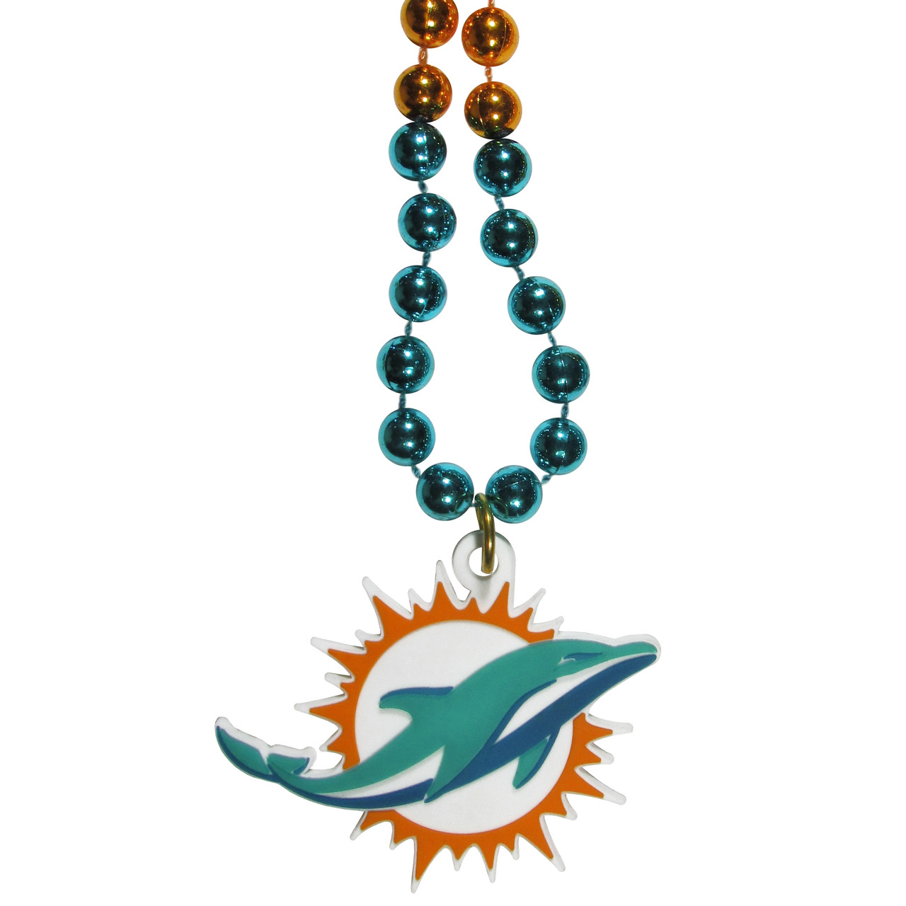 Miami Dolphins NFL Bead Necklace - Dragon Sports