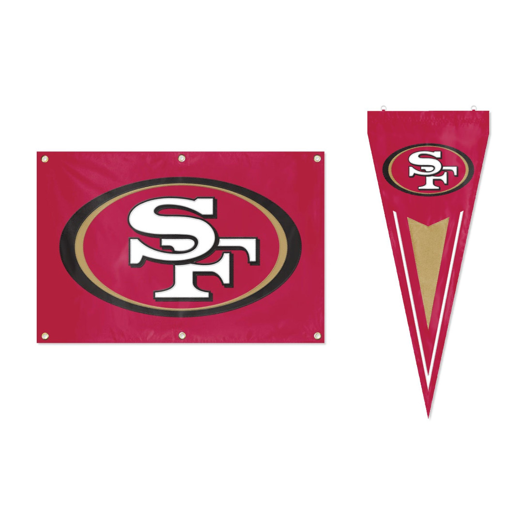 San Francisco 49ers NFL Banner Flag & Pennant Set - Dragon Sports