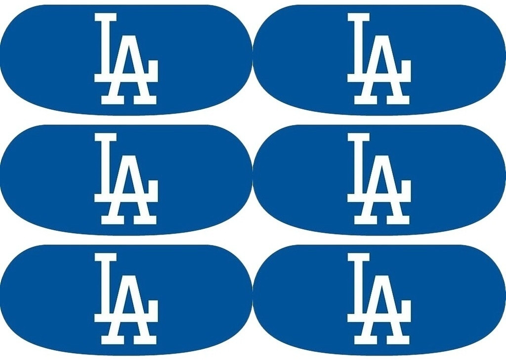 Los Angeles Dodgers MLB Eye Black Strips (6 Count) - Vinyl Face ...