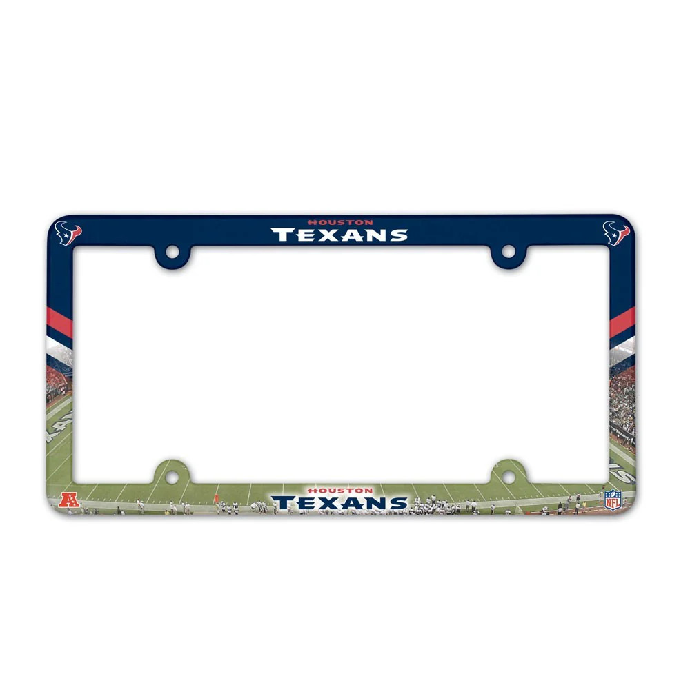 Houston Texans NFL Stadium License Plate Frame – Full‑Color Team ...