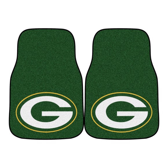 Green Bay Packers 2-piece Carpet Car Mat Set - Dragon Sports