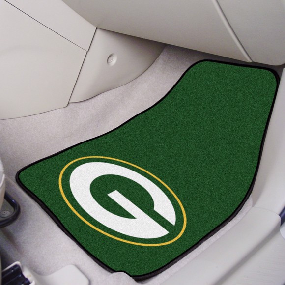 Green Bay Packers 2-piece Carpet Car Mat Set - Dragon Sports