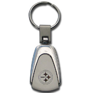 Pittsburgh Steelers NFL Laser Etched Chrome Key Chain - Dragon Sports
