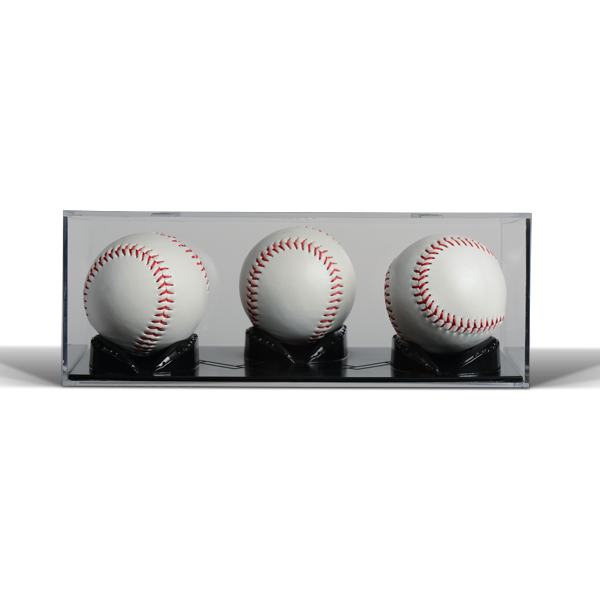 Triple Play 3 Ball Baseball Display Case - Dragon Sports