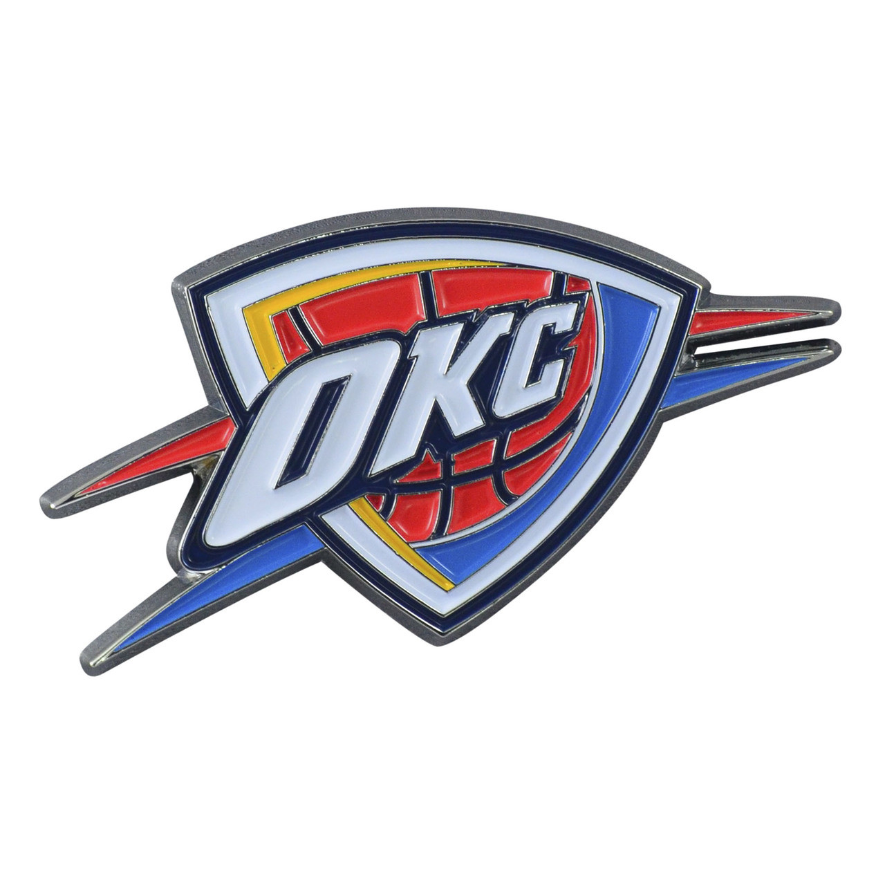 Oklahoma City Thunder NBA Basketball Color Metal Emblem - Dragon Sports