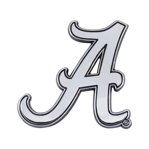 Alabama Crimson Tide Chrome Metal Emblem - Dragon Sports